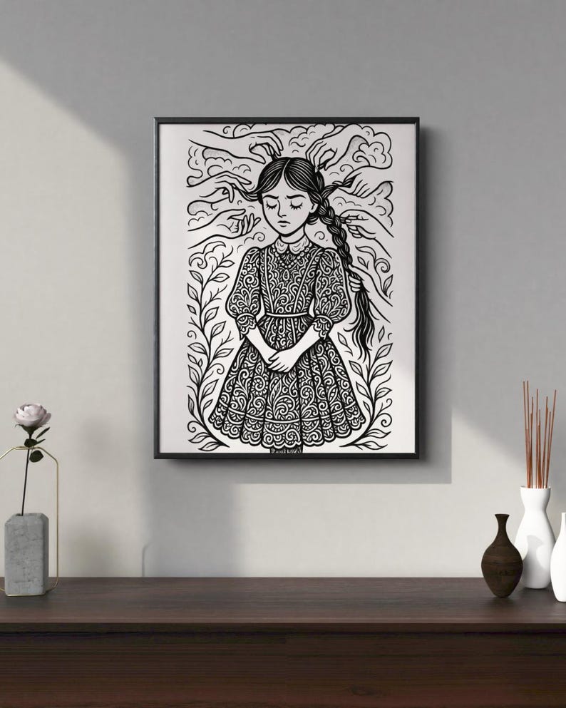 Addams Family Gothic Doodles: 50 Clipart Canva Template (digital ...