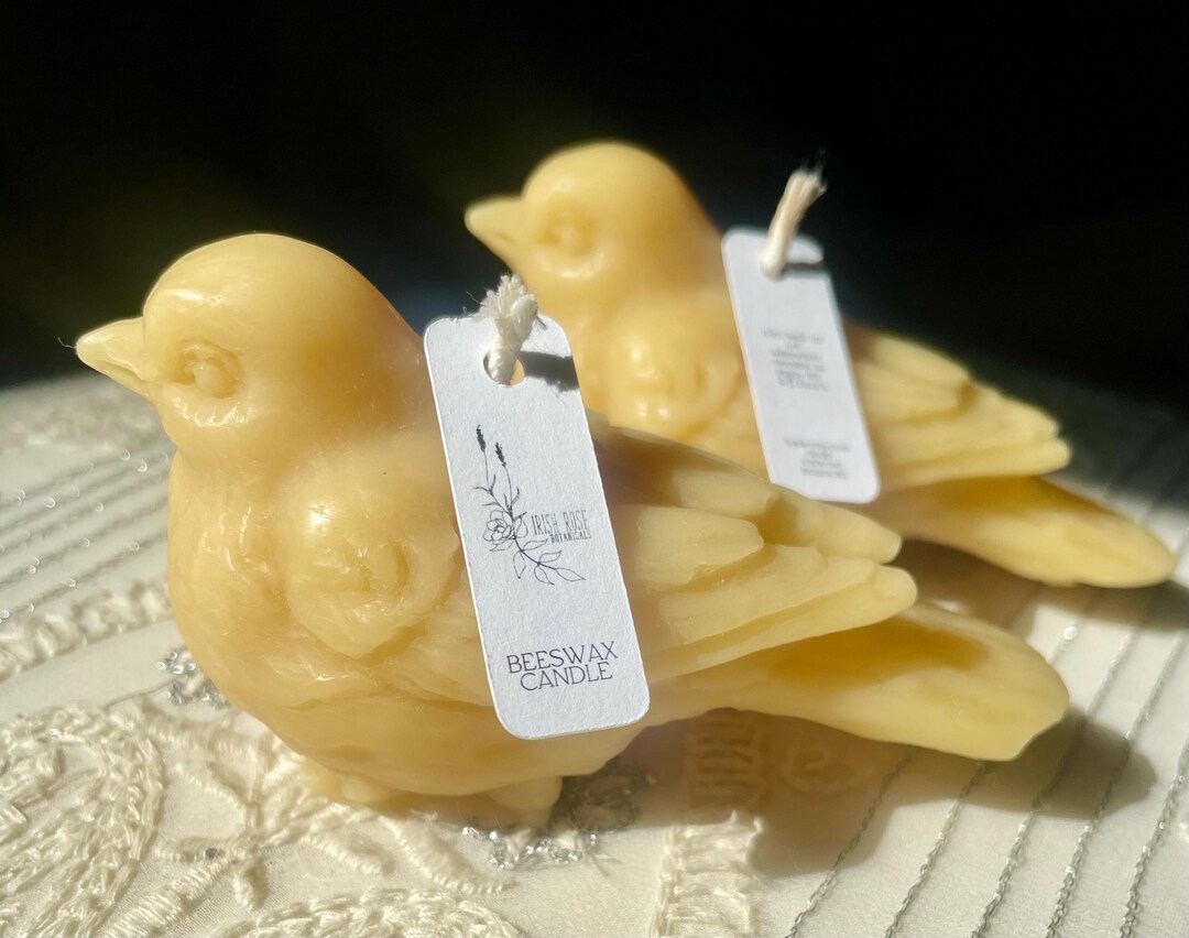 2 Beeswax Bird Candles - Etsy