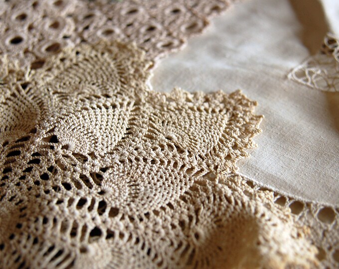 Vintage Doily Collection in Cream - Etsy
