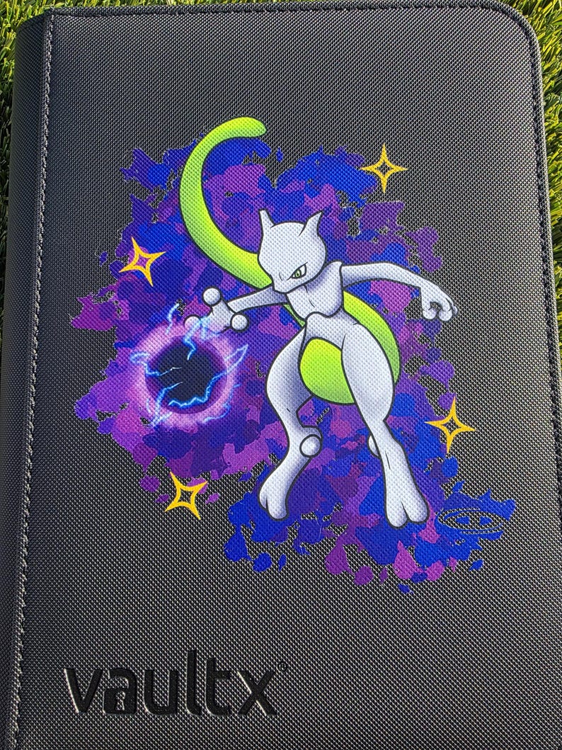 Shiny Mewtwo Custom Vaultx 4 Pocket Card Binder - Etsy