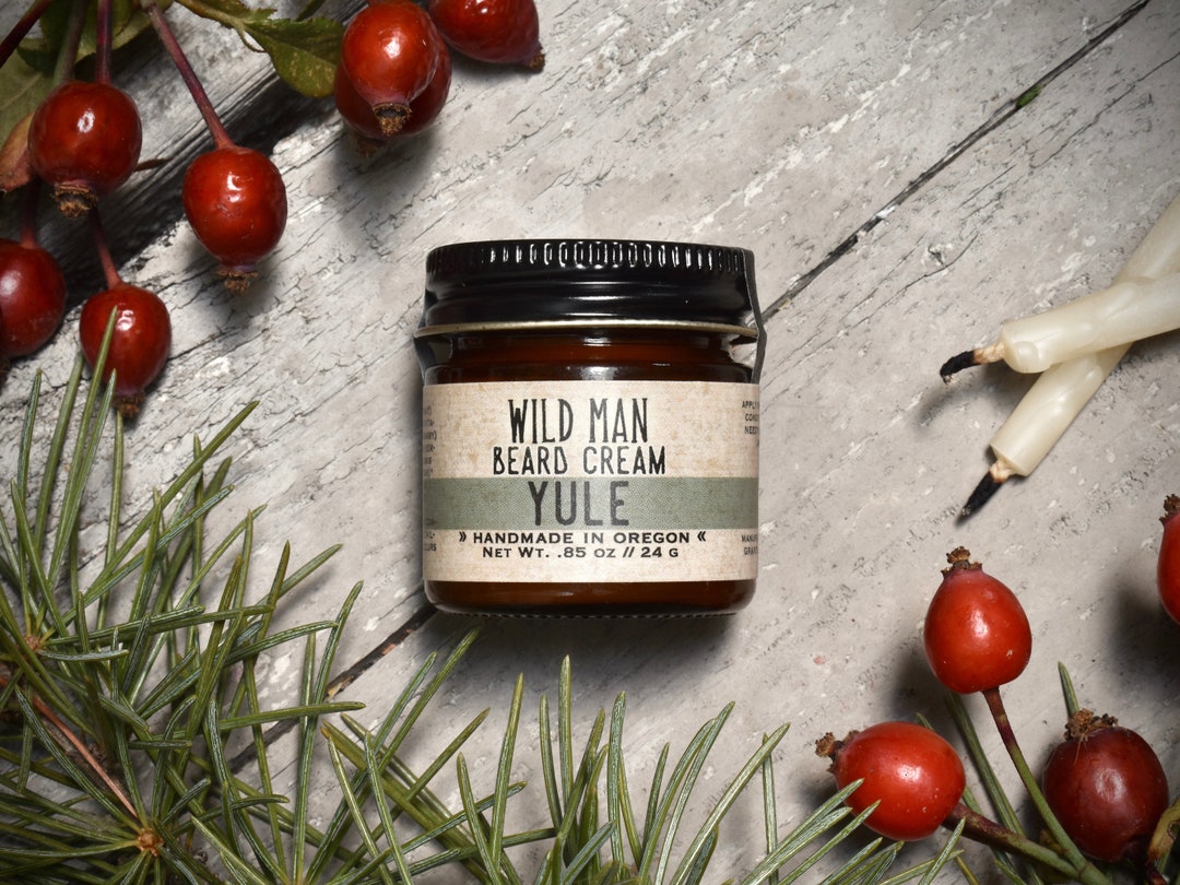 Wild Man Beard Cream Balm - YULE - 24g // .85oz - Grooming Mens Gift - Etsy