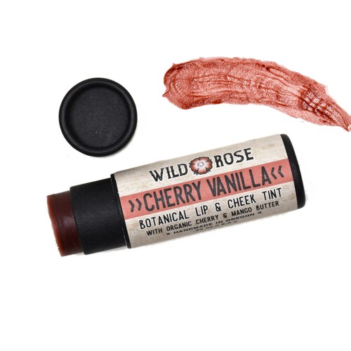RASPBERRY Botanical Lip & Cheek Tint Tube Organic Makeup .33 - Etsy