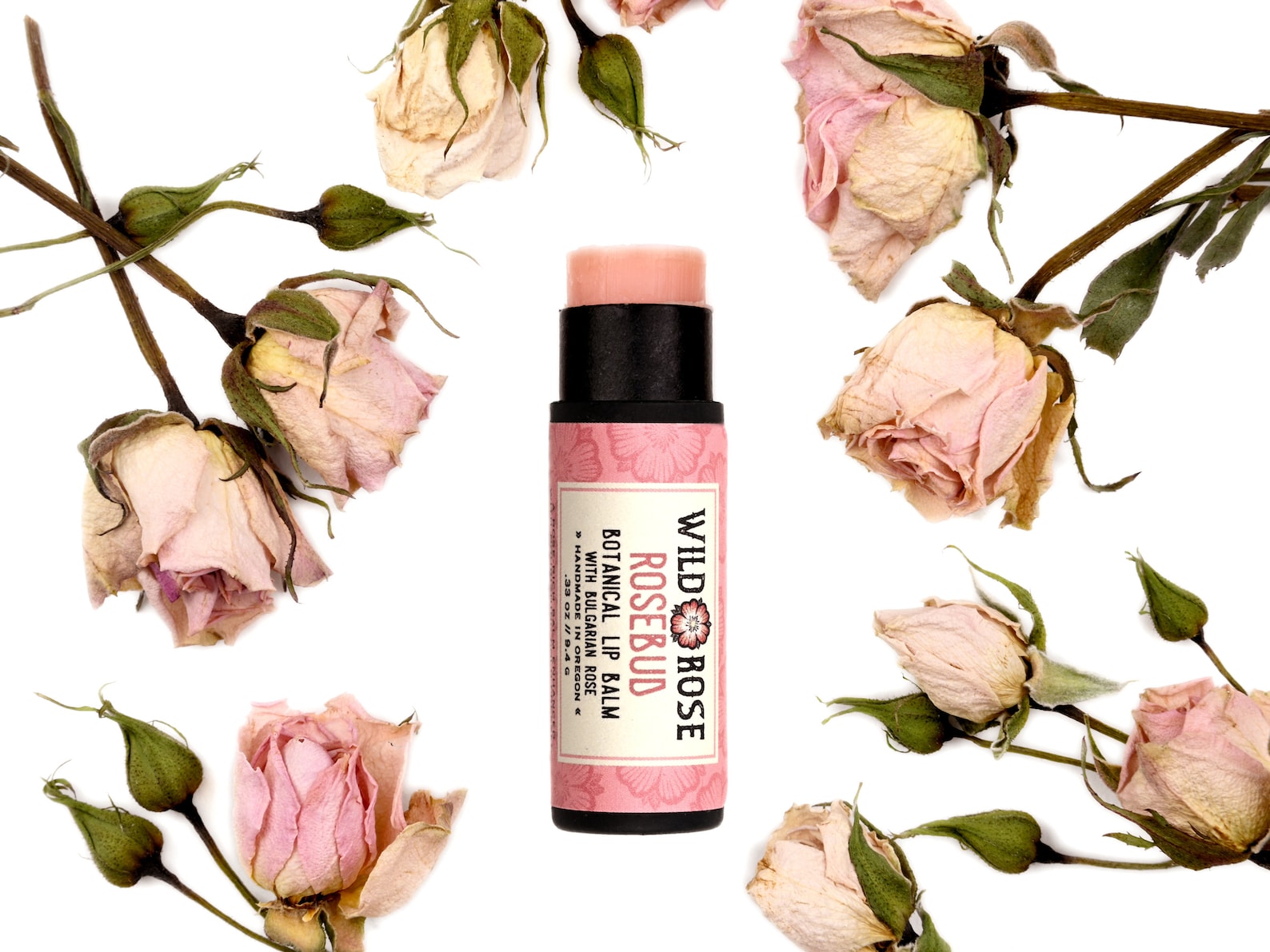 ROSEBUD Natural Lip Balm With Organic Rose Extract - Floral .33 Oz ...