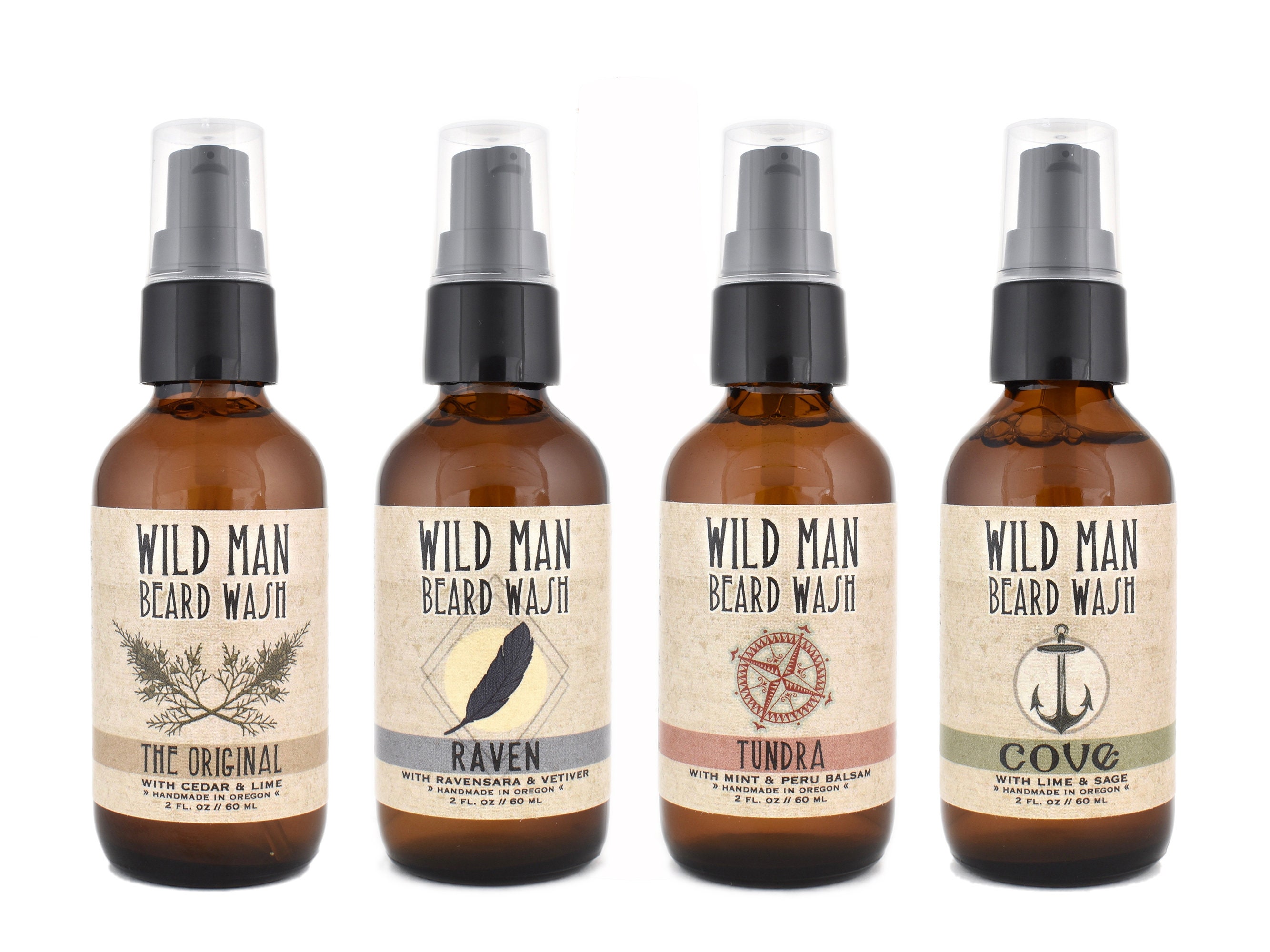 Wild Man Beard Gift Set Beard Oil Conditioner Beard Wash | Etsy