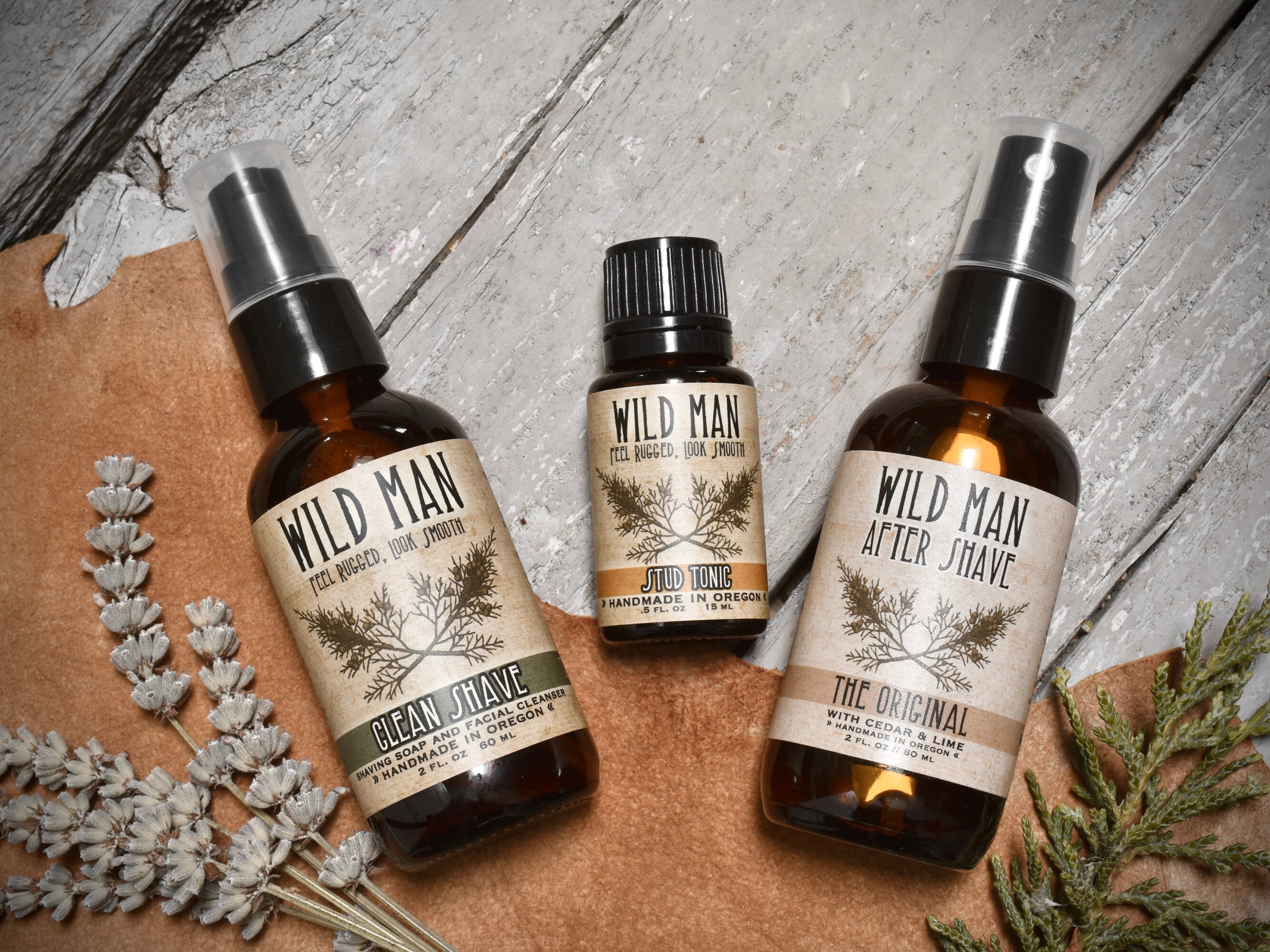 Mens SHAVING Gift Set Wild Man Grooming Kit After Shave | Etsy