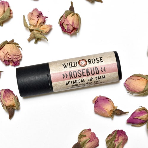 ROSEBUD Natural Lip Balm With Organic Rose Extract Floral - Etsy