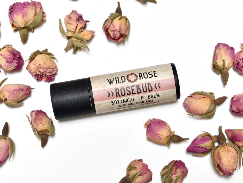 ROSEBUD Natural Lip Balm With Organic Rose Extract Floral - Etsy