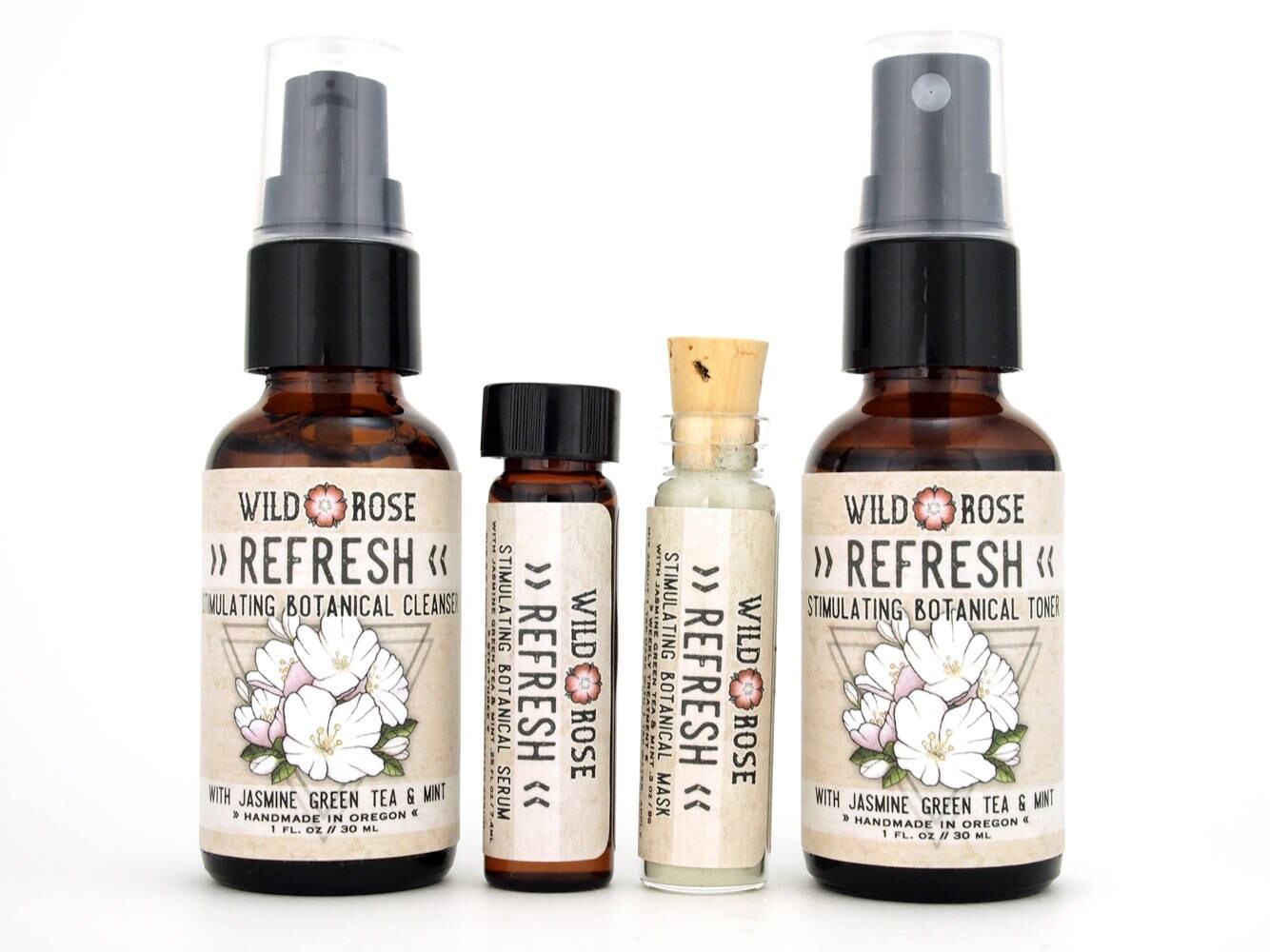 REFRESH Gift Set Stimulating Botanical Skin Care with Green | Etsy