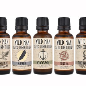 Wild Man Beard Care Gift Set - Beard Oil Conditioner, Beard Wash and ...