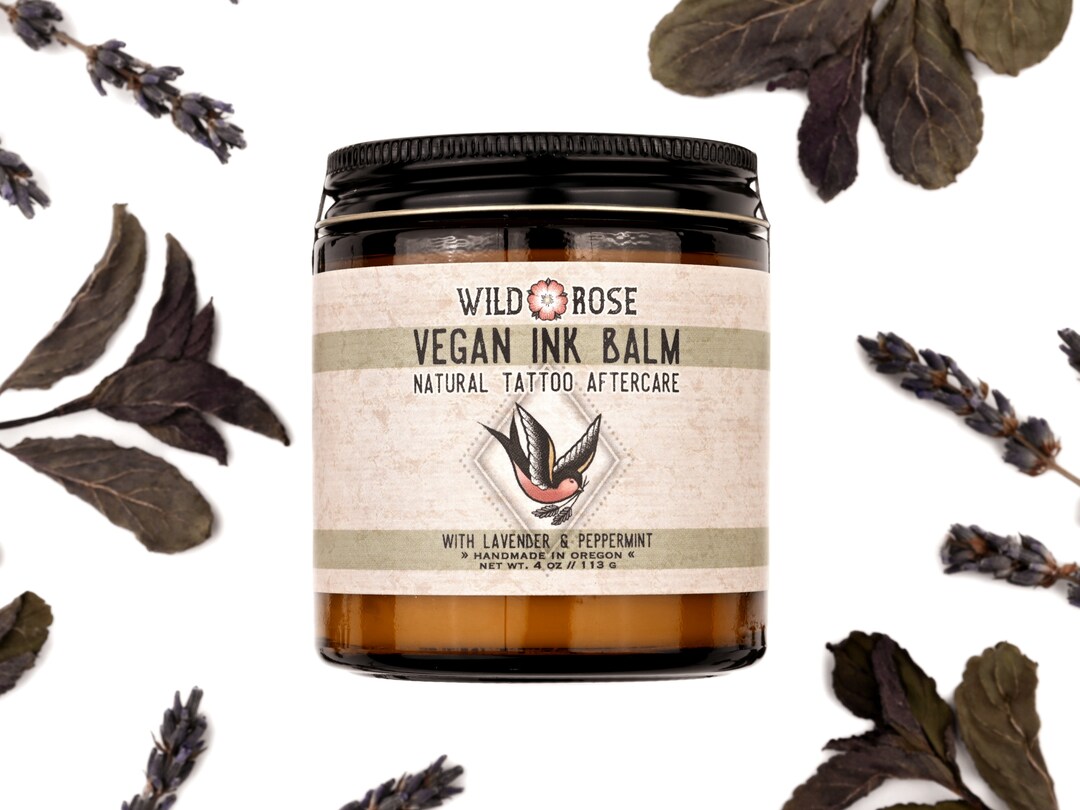VEGAN INK BALM Natural Tattoo Aftercare With Lavender and Peppermint ...