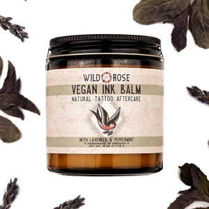 VEGAN INK BALM Natural Tattoo Aftercare With Lavender and Peppermint ...