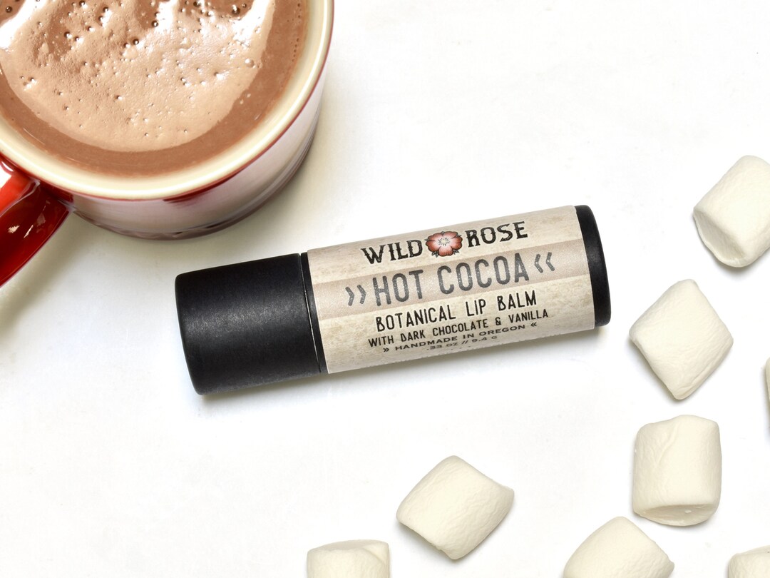 HOT COCOA Natural Lip Balm With Organic Dark Chocolate - Etsy