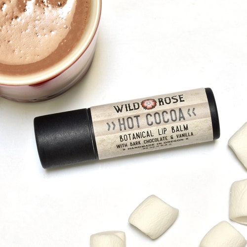 HOT COCOA Natural Lip Balm With Organic Dark Chocolate | Etsy
