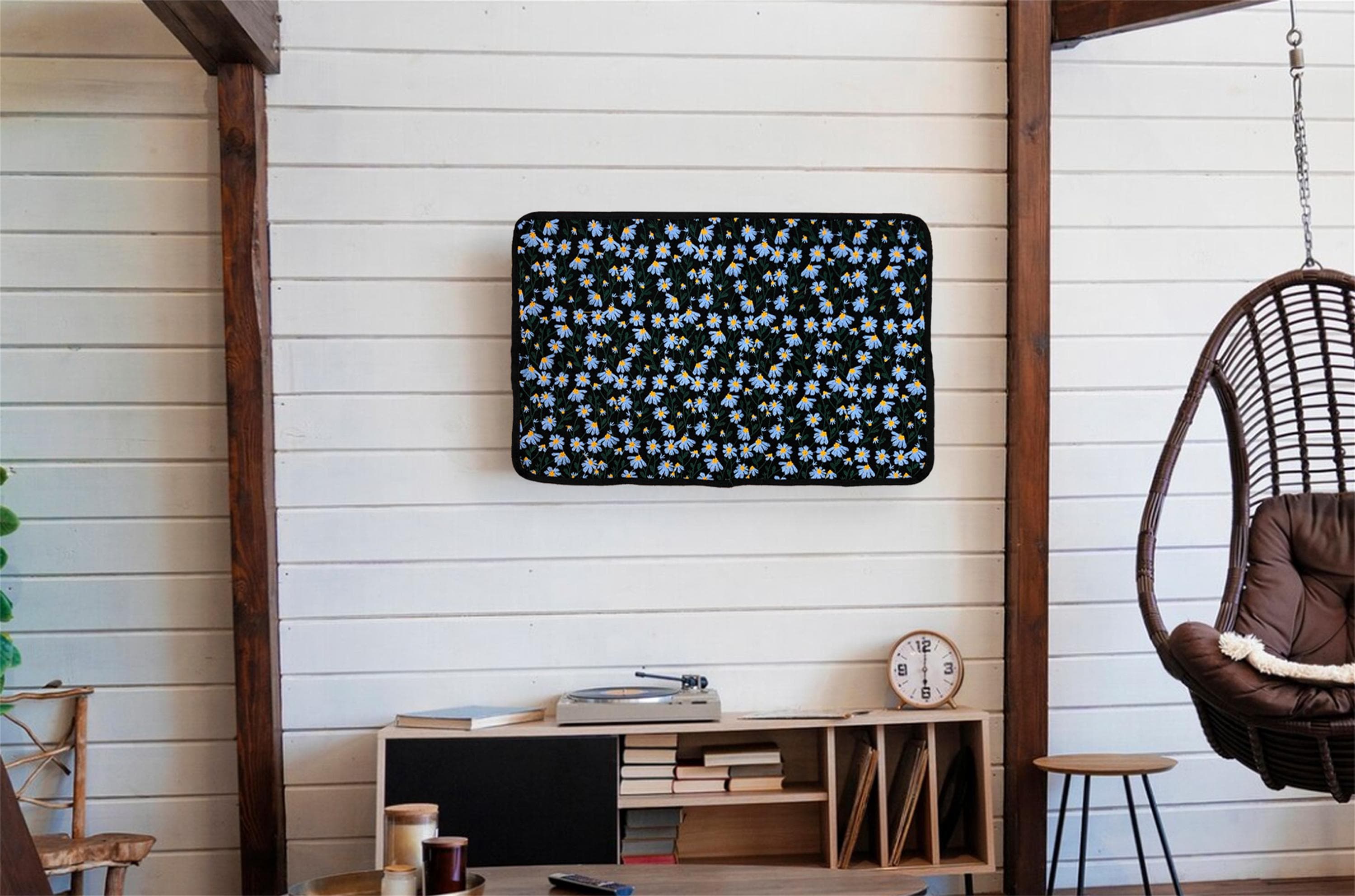Custom Size Color Daisy Embroidery Fabric Imac Computer Monitor TV Dust ...