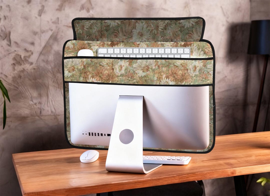 Custom Size Embroidery Oil Painting Fabric Imac Dust Cover With Mouse ...