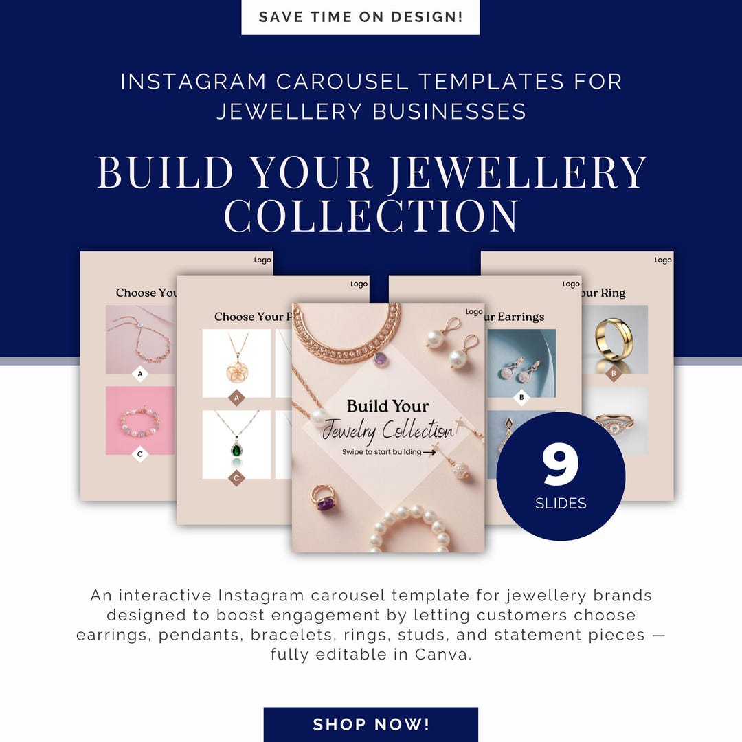 Interactive Instagram Carousel Template for Jewelry Brands, Build Your ...