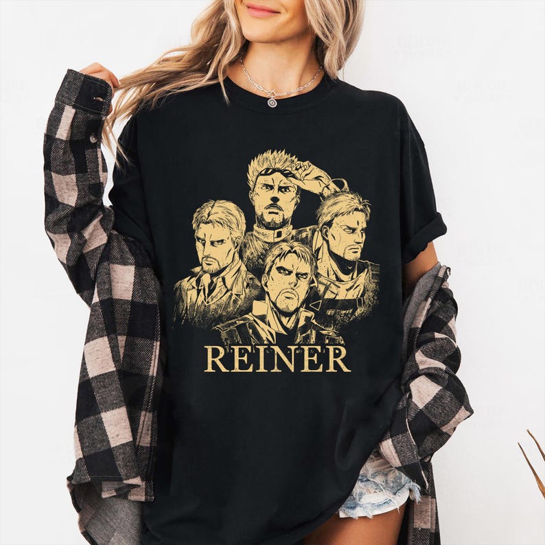 Reiner Braun Vintage Shirt, Attack on Titan Sweatshirt, Anime Manga Tee ...