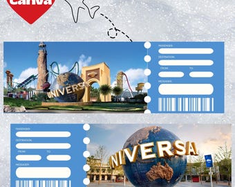 Printable UNIVERSAL STUDIOS Surprise Trip Ticket, Universal Gift Ticket ...