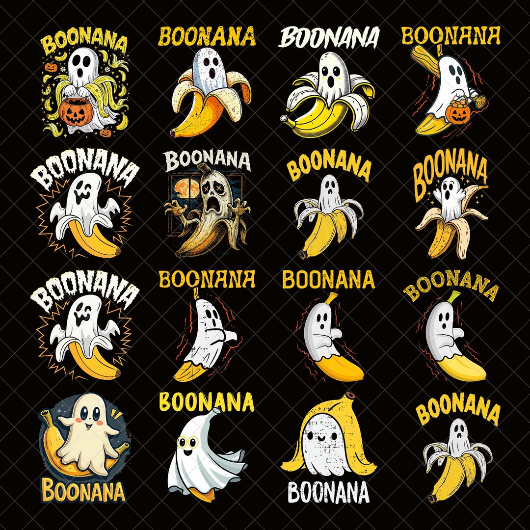 Boonana Ghost PNG, Funny Halloween Cute Banana Humor Clipart, Spooky ...