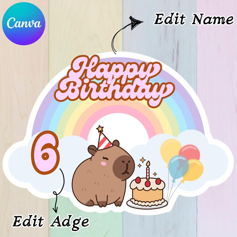 Capybara cake topper - Etsy México