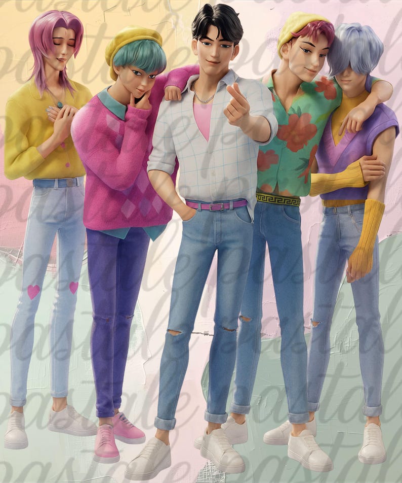 Digital Cake Topper Saja Boys | Clipart | Kpop Demon Hunters | PNG SVG ...