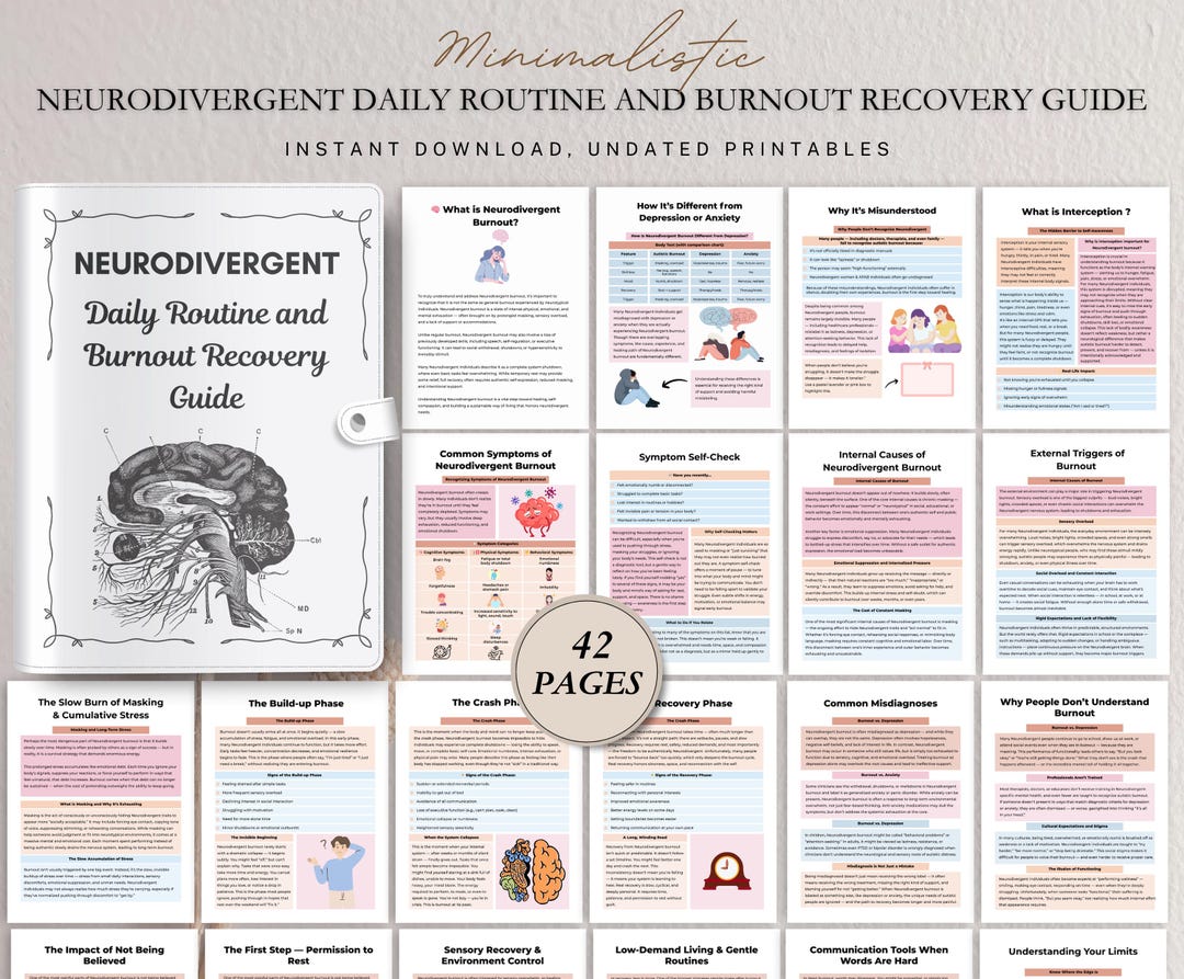 Neurodivergent Daily Routine and Burnout Recovery Guide, Gentle ...