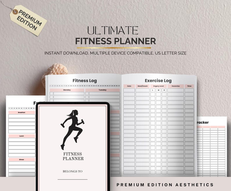 Fitness Planner, Workout Tracker, Wellness Planner, Exercise Log ...