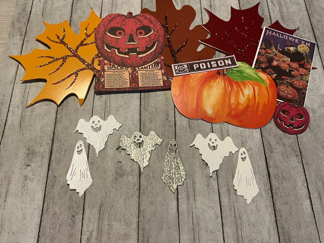 Ghost Die Cuts | 6 White Ghost Die Cut | Halloween Die Cuts | Halloween ...