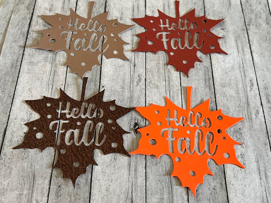 Hello Fall Die Cut, Maple Leaf Die Cut, Leaf Die Cut, Fall Die Cuts ...