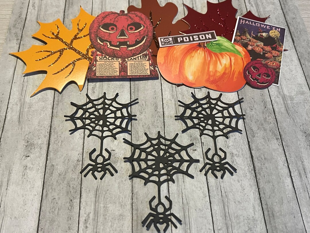 Black Spider Web Die Cut | Halloween Die Cuts | Halloween Card Kit ...