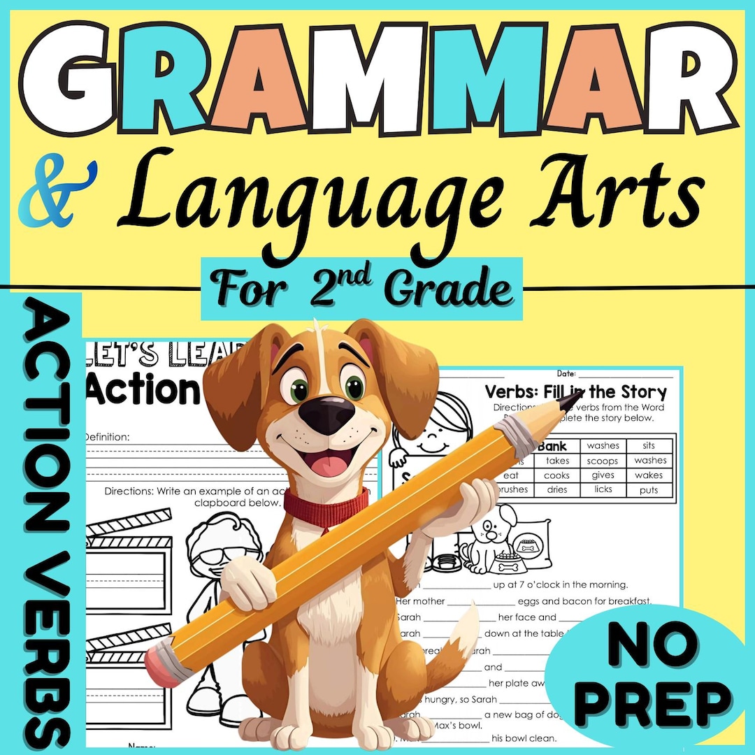 2nd Grade Verbs Workbook | Action Verbs, Verb Tenses & Grammar ...