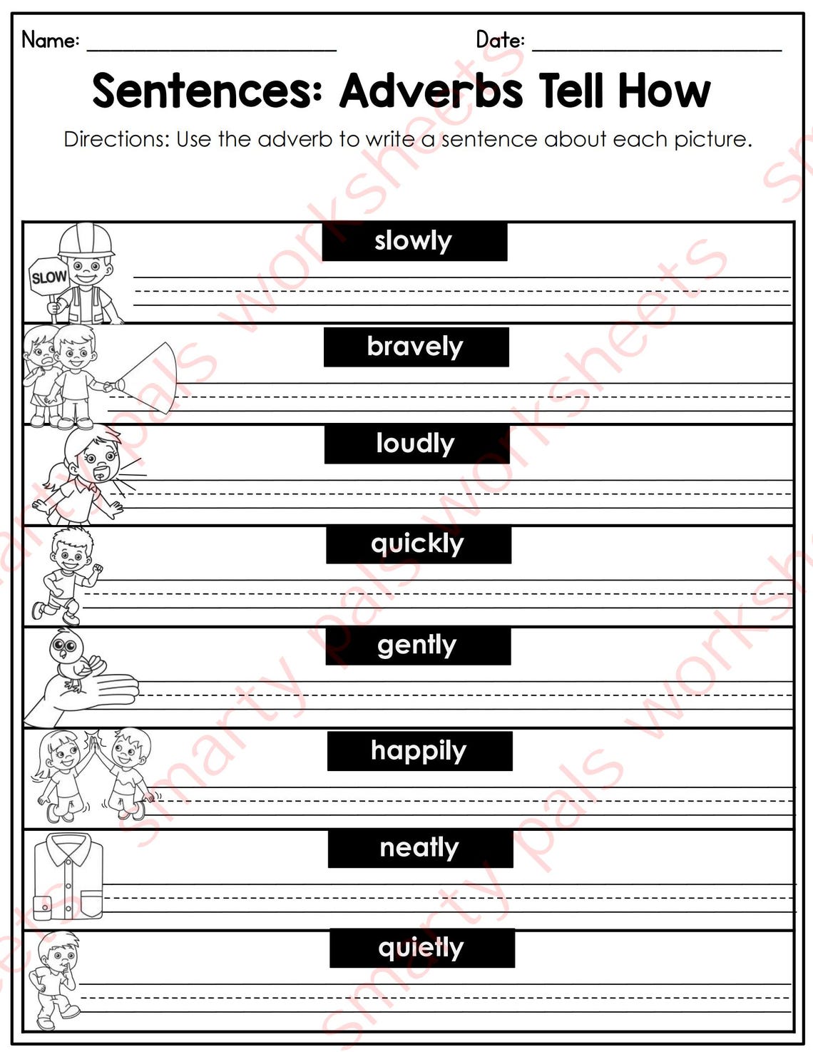 2nd Grade Grammar Workbook Adverbs | Adverb Activities | Language Arts ...