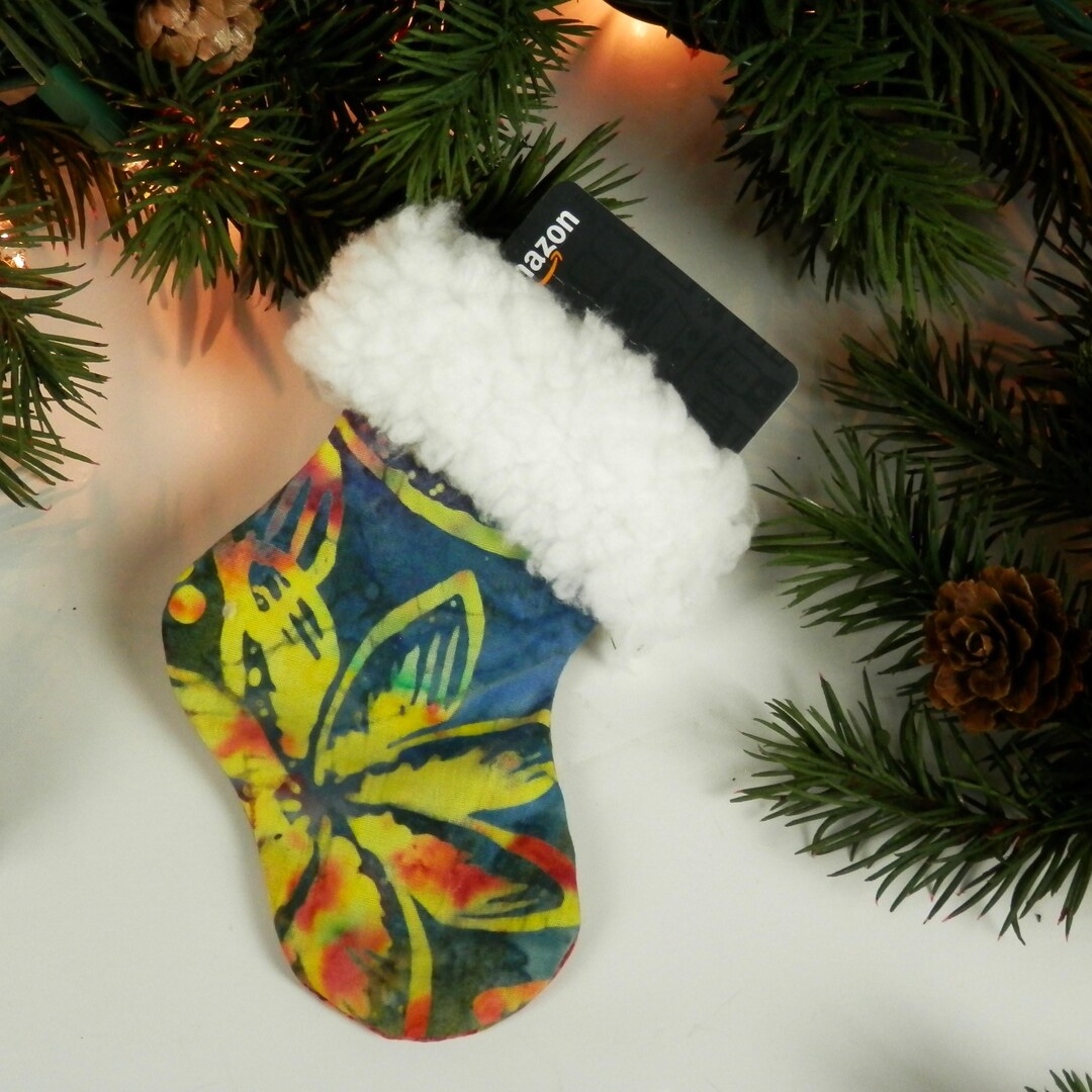 Rainbow Batik Mini Christmas Stocking - Etsy