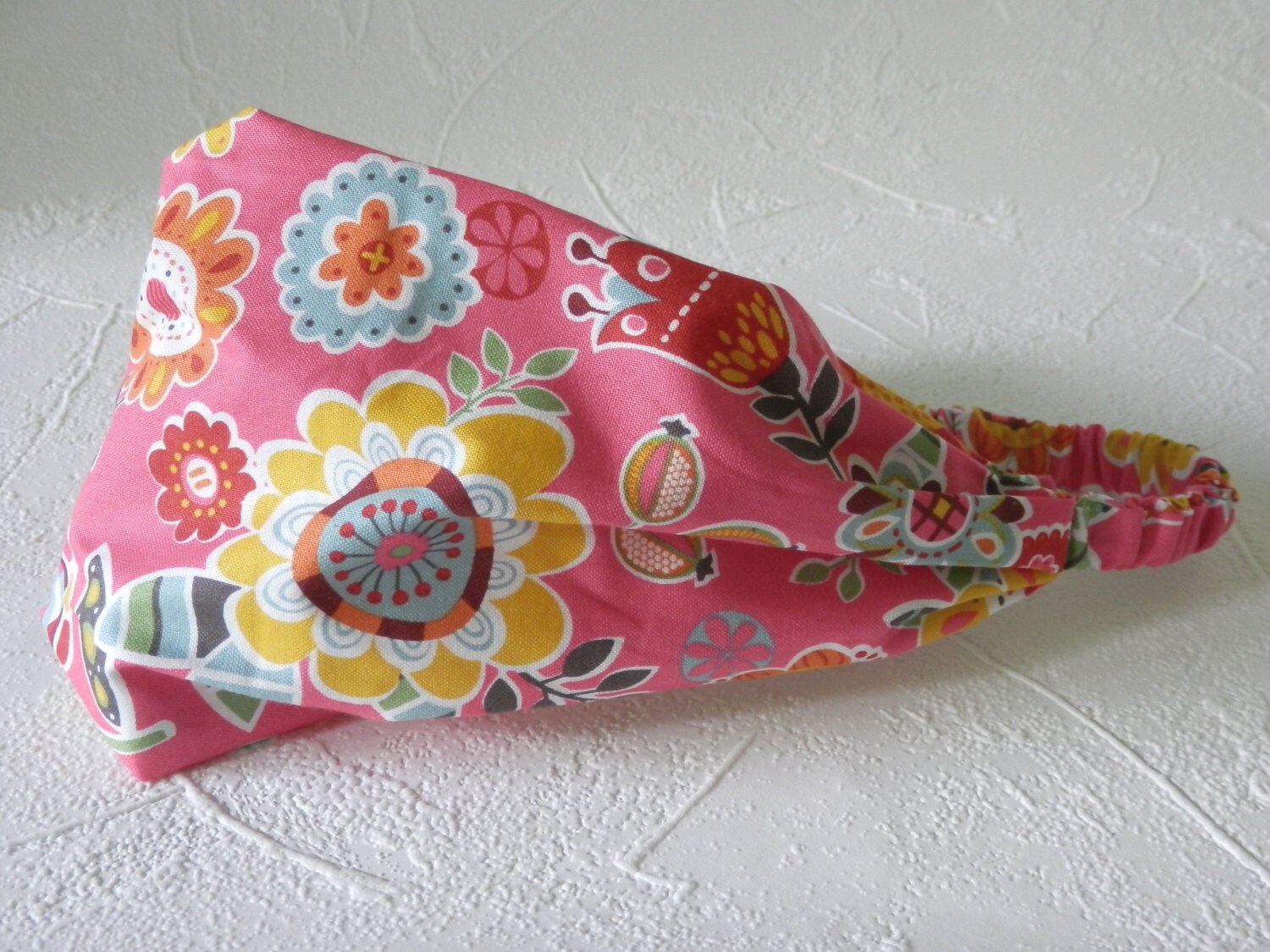 Pink Headband Bandana Hair Fashion Handmade by Thimbledoodle | Etsy