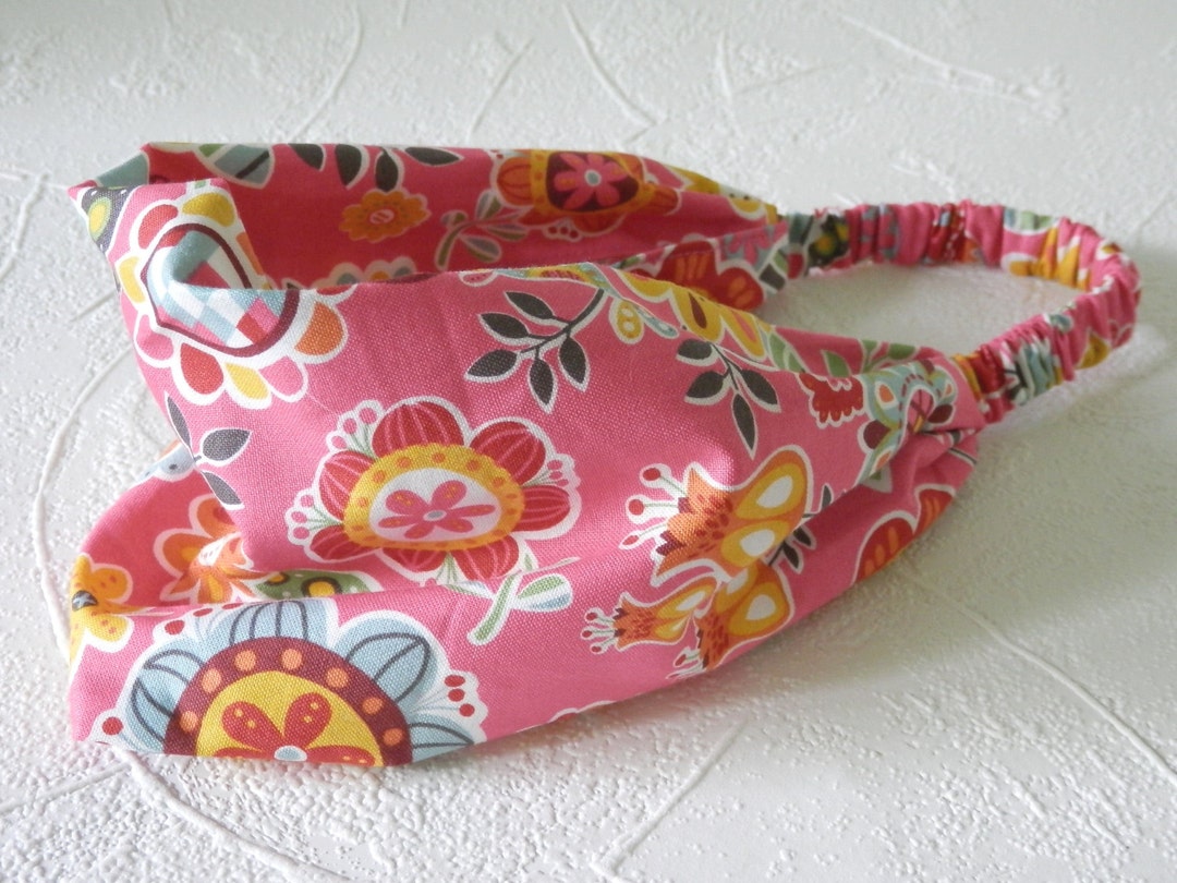 Pink Headband Bandana Hair Fashion Handmade by Thimbledoodle - Etsy