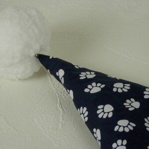 Santa Hat Navy Blue with White Paw Prints Nittany Lion Penn | Etsy