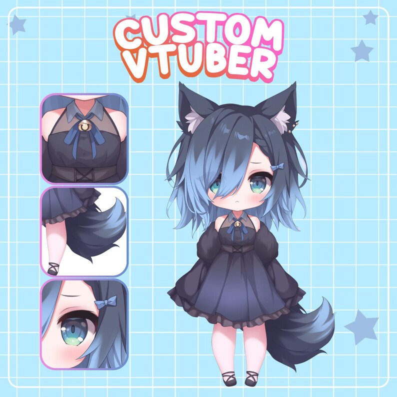 Chibi Vtuber Model, Customizable Live2d Vtuber, Furry Vtuber With ...