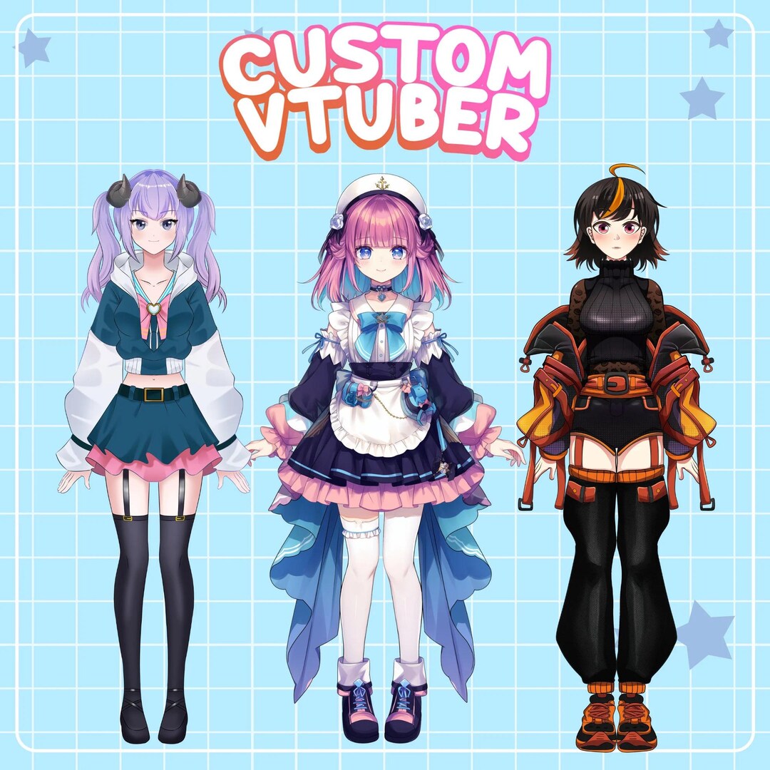 Custom Live2d Vtuber Commission - Kawaii Avatar Design for Twitch ...