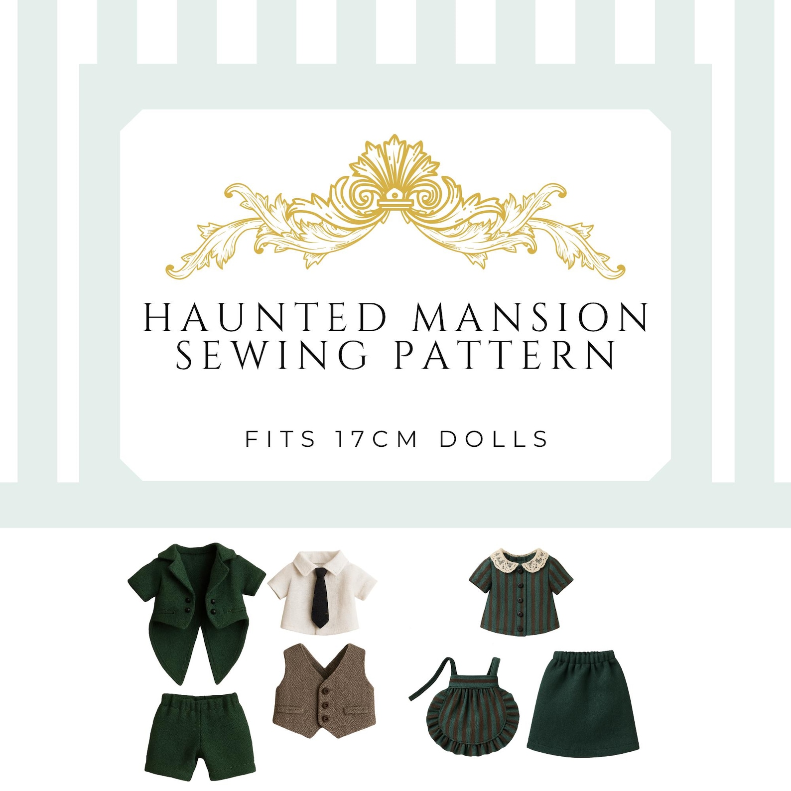 Haunted Mansion Complete Outfit Digital Doll Clothes Sewing Pattern ...