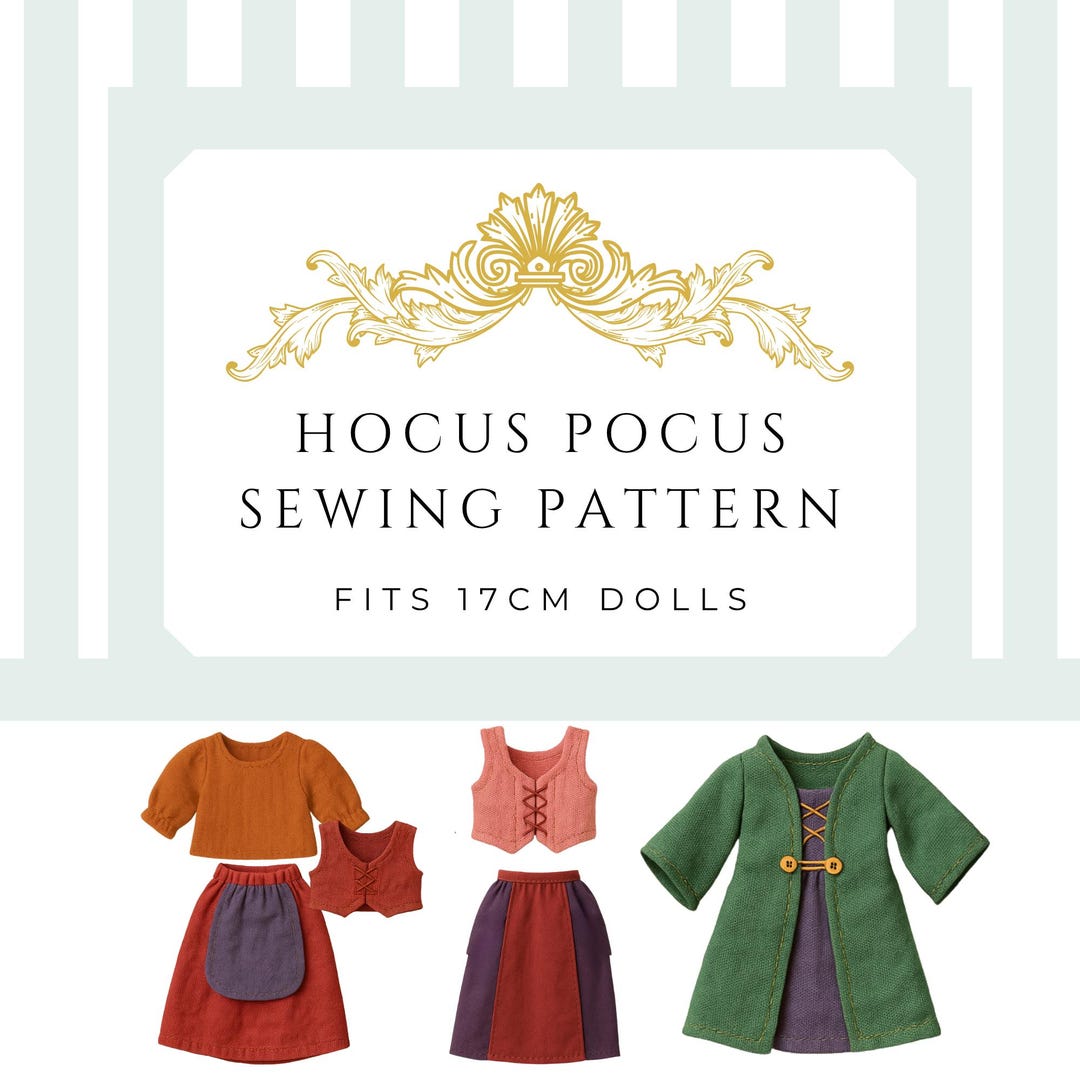 Hocus Pocus Complete Outfit Doll Clothes Digital Sewing Pattern | Fits ...