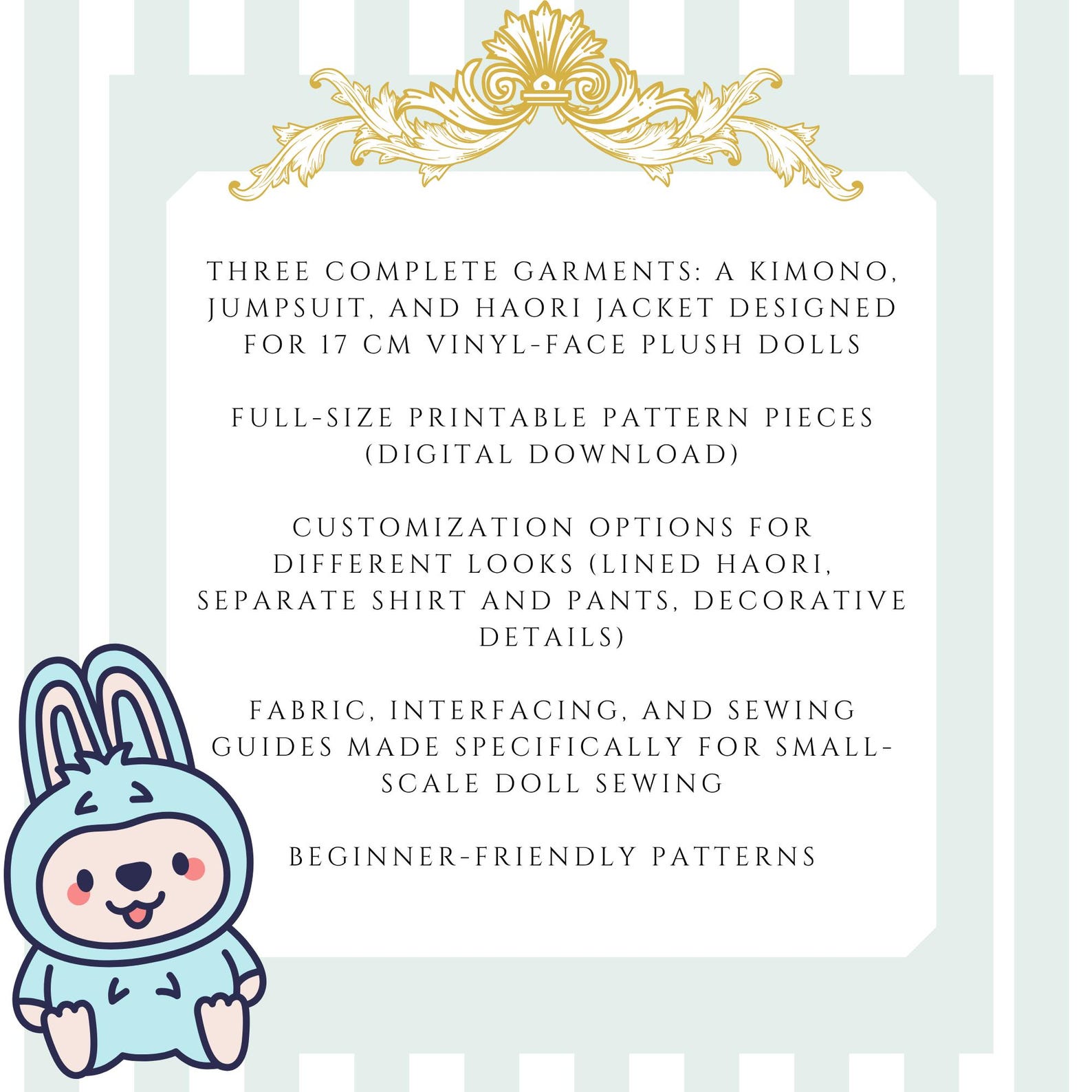 Demon Slayer Doll Costume Sewing Pattern | Fits 17 Cm Vinyl-face Plush ...