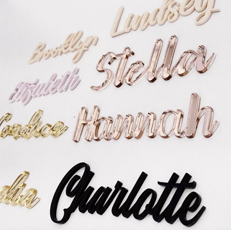 Custom 3D Acrylic Name, Custom Acrylic Logo, Bridesmaid Giftbox Letters ...