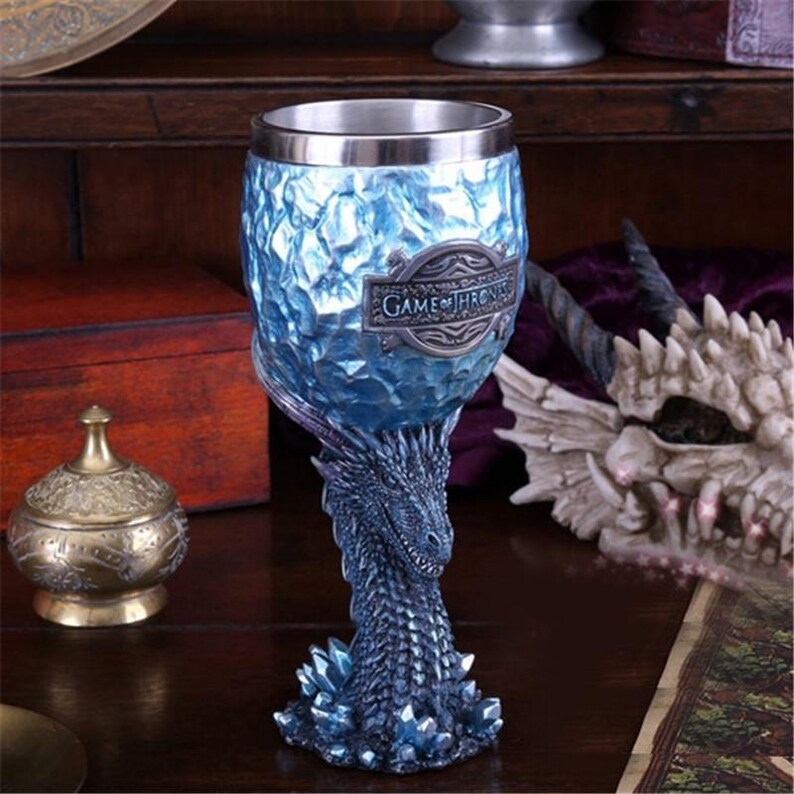 Game of Thrones Inspired Goblet – Dragon & Sword Medieval Chalice With ...