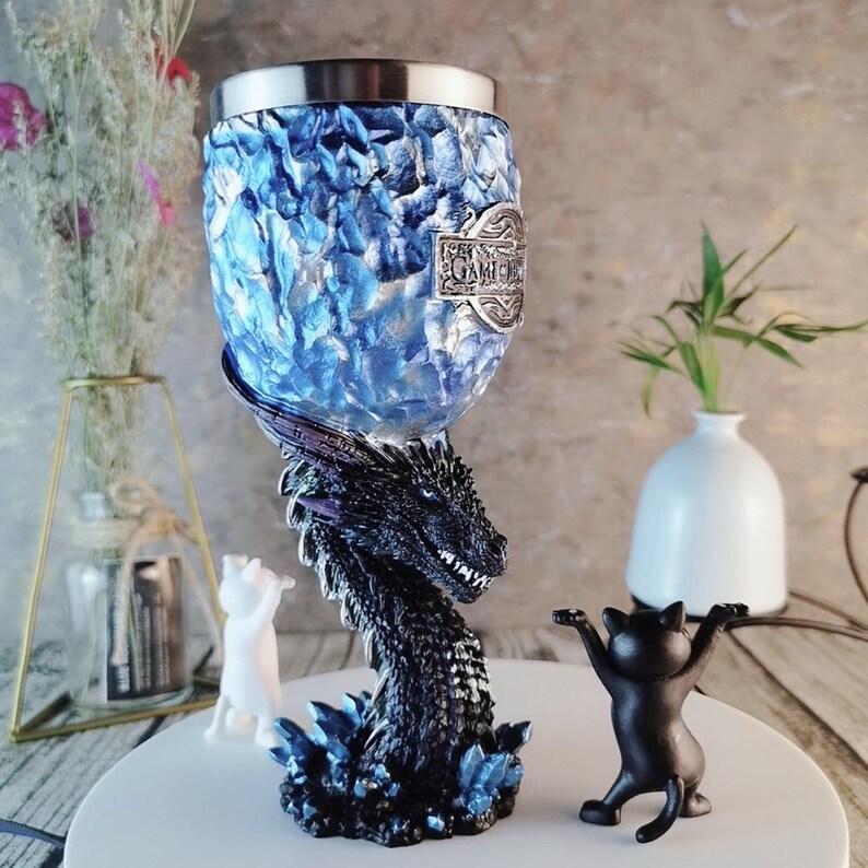 Game of Thrones Inspired Goblet – Dragon & Sword Medieval Chalice With ...