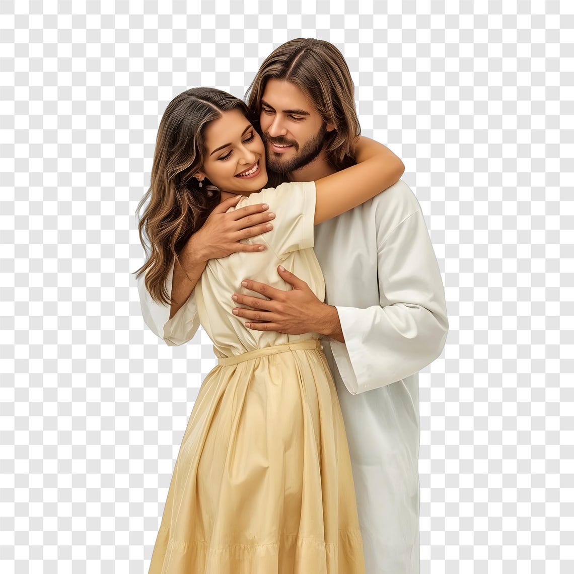 10 PNG Jesus Hug Clipart, Jesus Love Images, Transparent Background ...