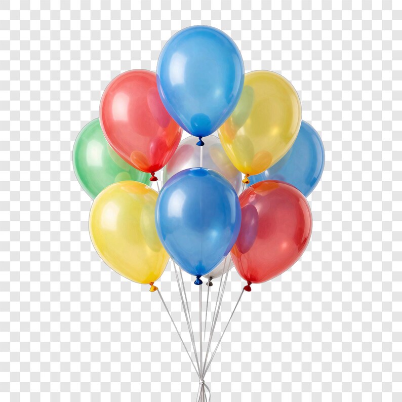 10 PNG Party Balloons Clipart, Birthday Celebration Images, Transparent ...