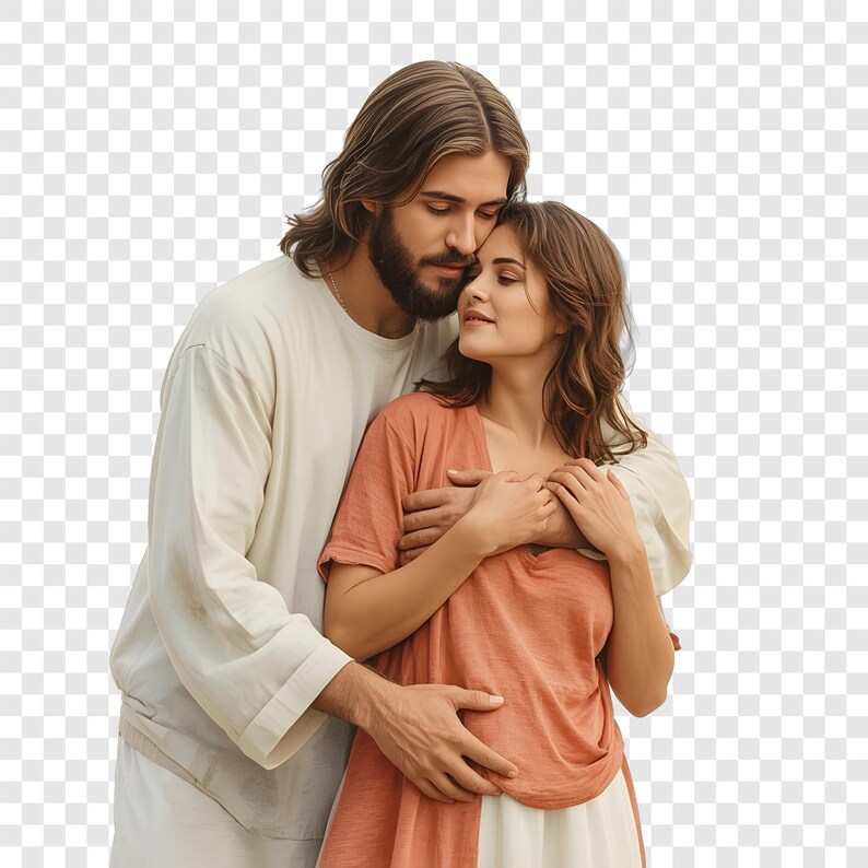10 PNG Jesus Hug Clipart, Jesus Love Images, Transparent Background ...