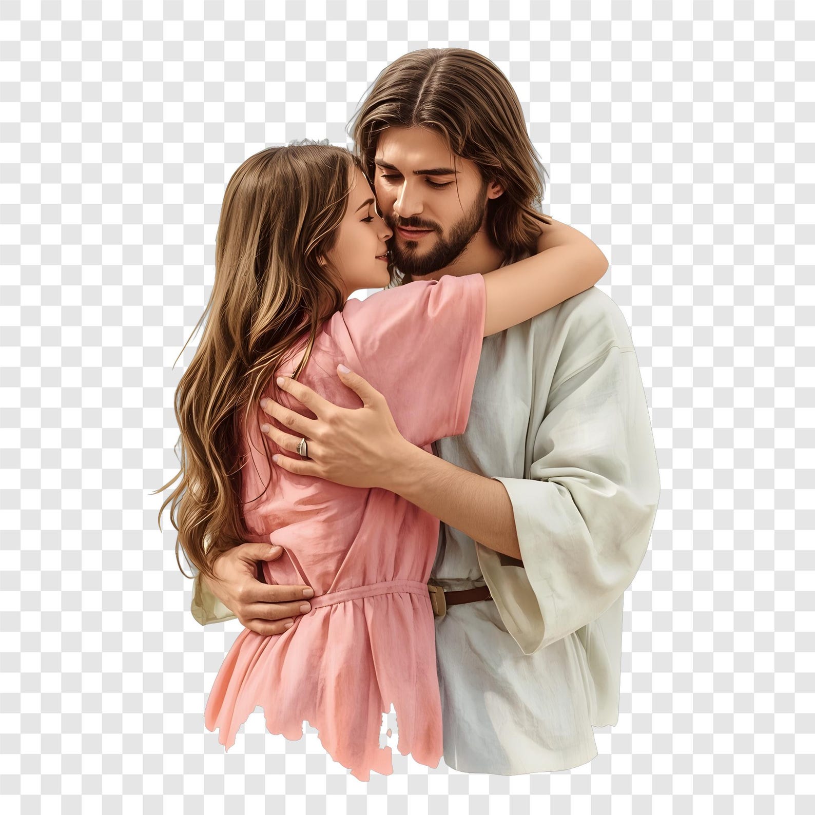 10 PNG Jesus Hug Clipart, Jesus Love Images, Transparent Background ...