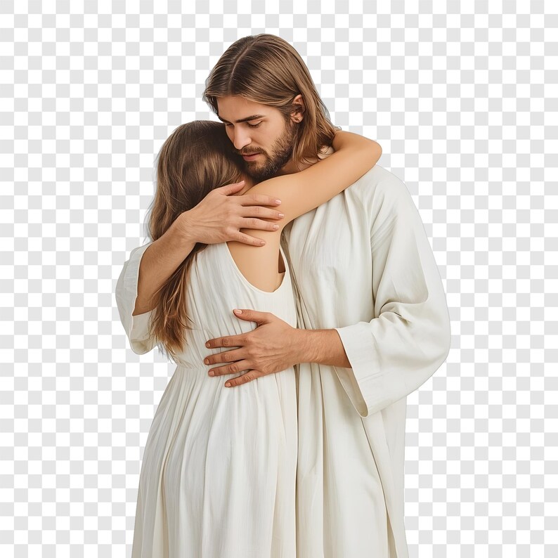 10 PNG Jesus Hug Clipart, Jesus Love Images, Transparent Background ...