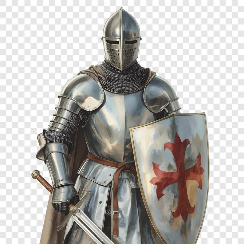 10 PNG Medieval Knight Clipart, Crusader Warrior Images, Transparent ...